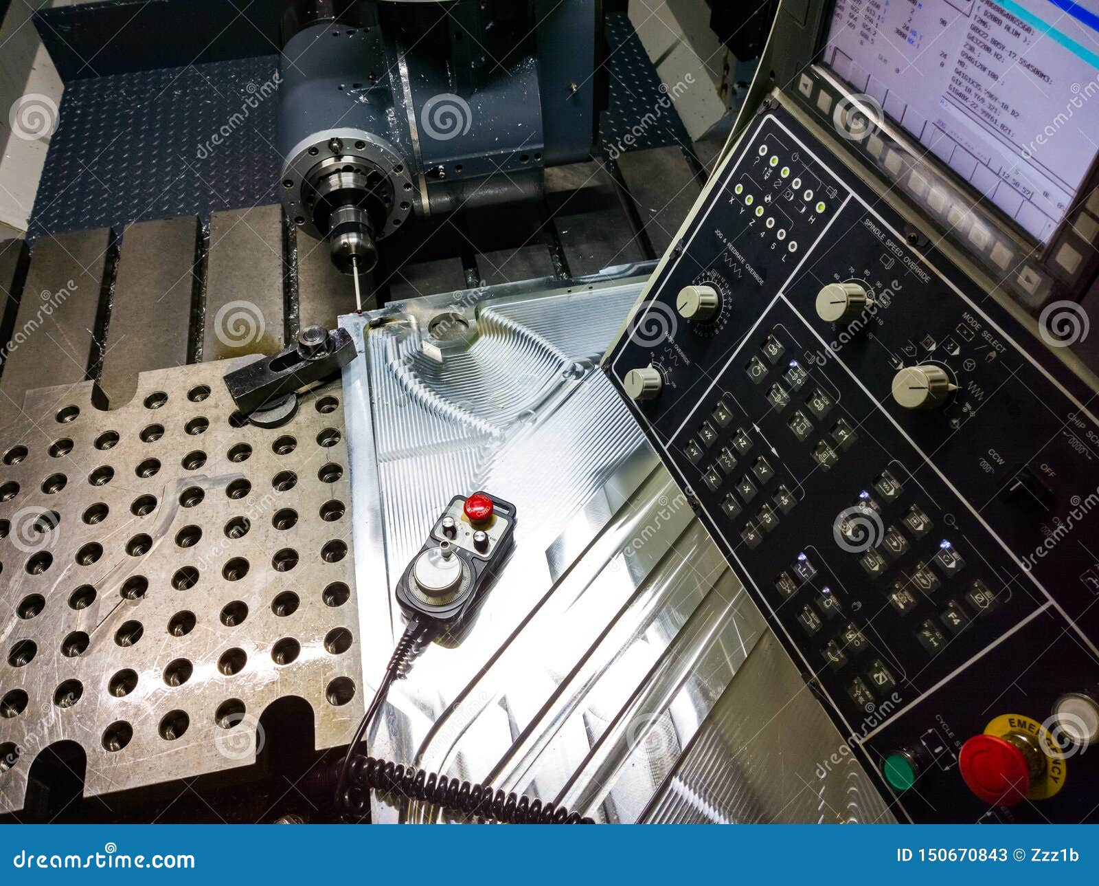 Measuring Process with Ruby Touch Probe on Large CNC Milling Machine in ...