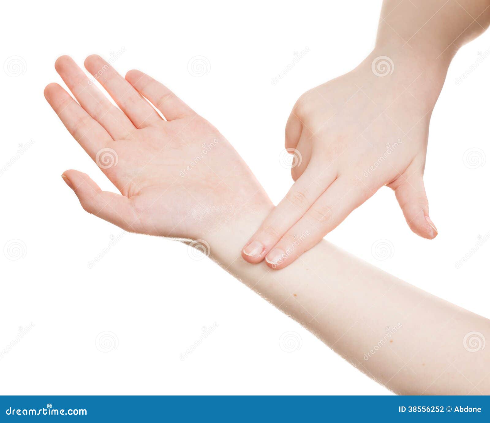 Measuring pulse stock photo. Image of female, assistance - 38556252