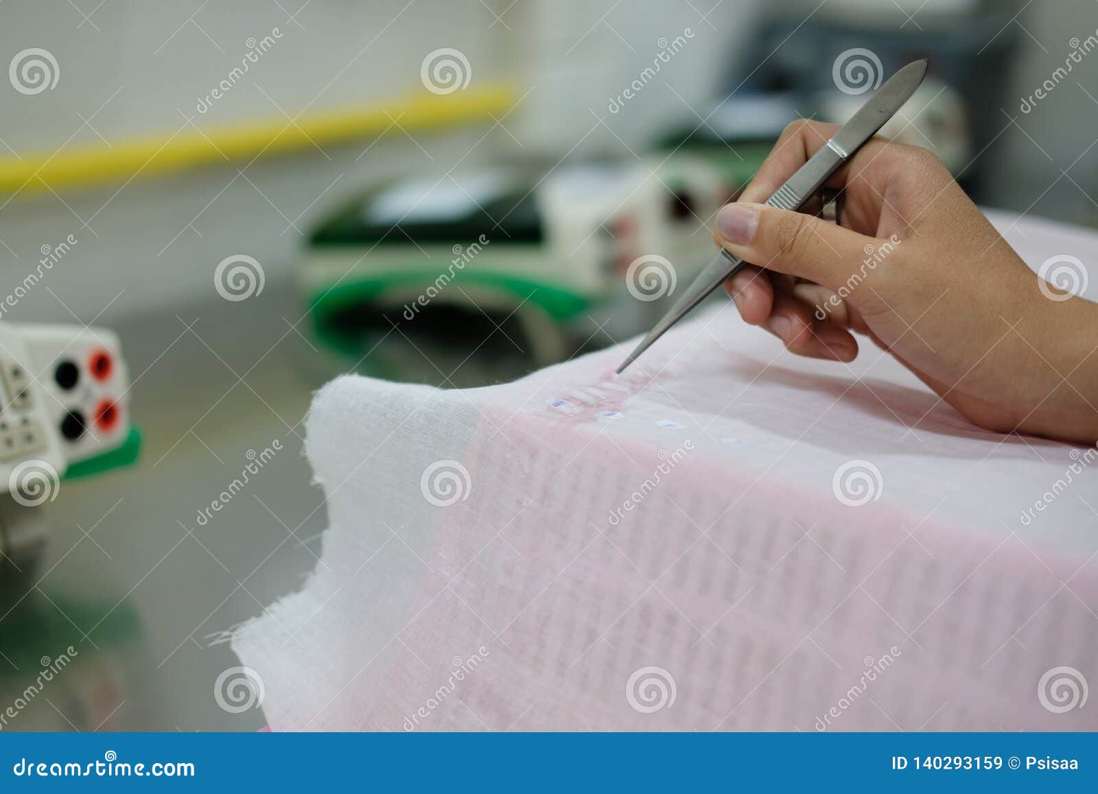 Measuring Rice Grain Seed Length in Lab Stock Image - Image of diet ...