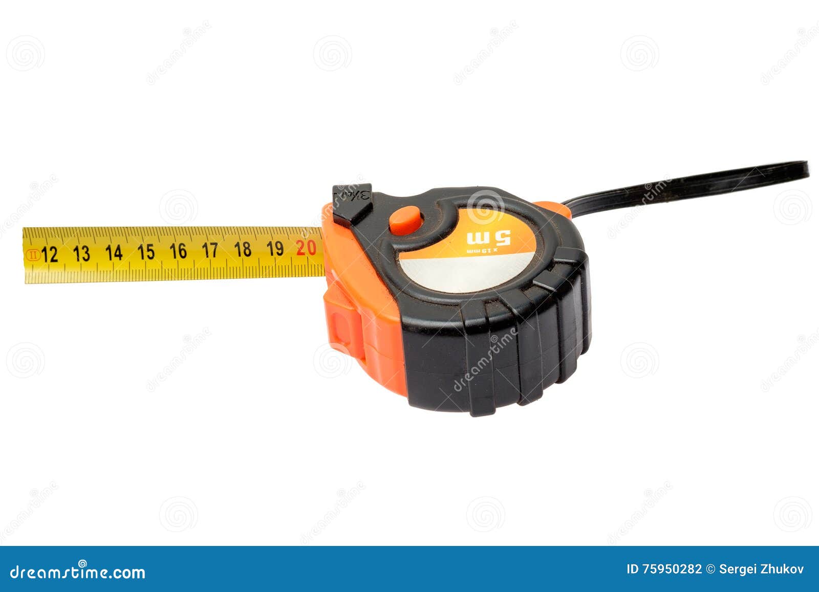 Measuring Roulette Isolated on White Stock Photo - Image of size ...