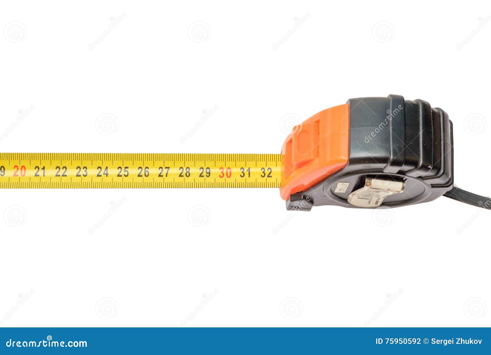 Measuring Roulette Isolated on White Stock Photo - Image of meter ...