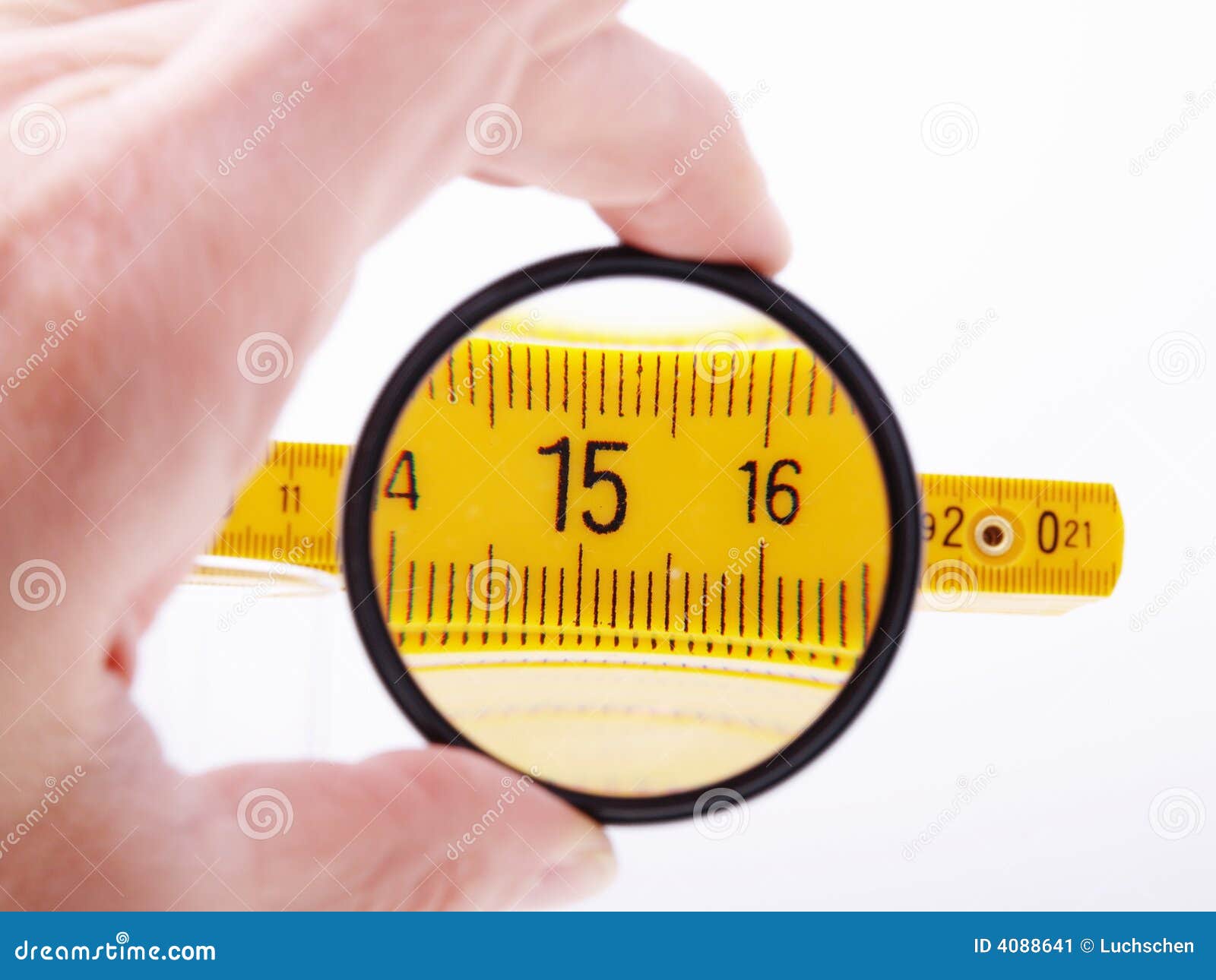 Measuring ruler stock image. Image of control, watch, magnifier - 4088641