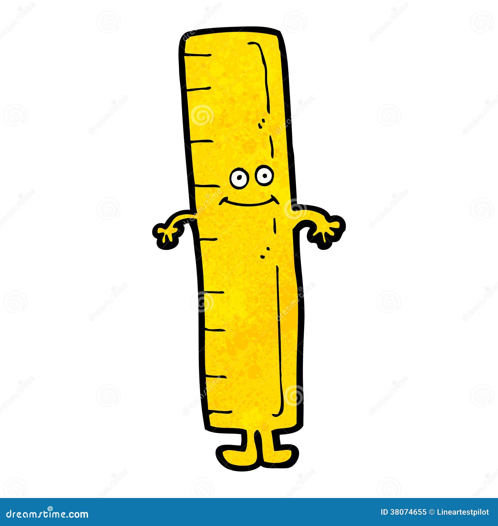 Measuring Ruler Cartoon Character Stock Illustration - Illustration of ...