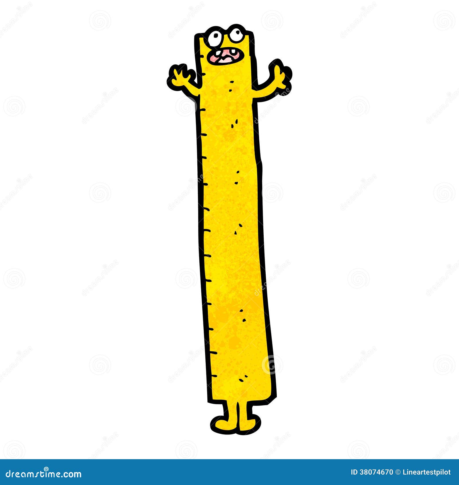 Measuring Ruler Cartoon Character Stock Illustration - Illustration of ...