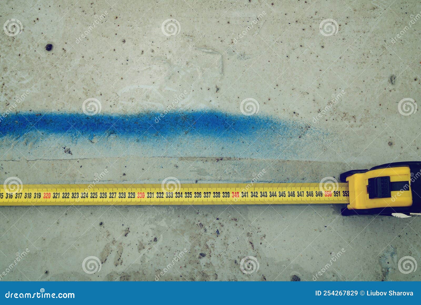 Measuring Ruler on a Concrete Wall Texture Stock Image - Image of grimy ...