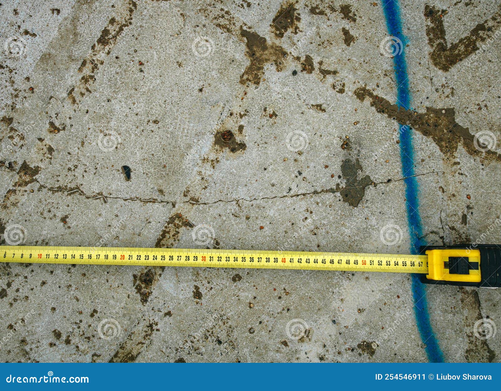 Measuring Ruler on a Concrete Wall Texture Stock Image - Image of messy ...