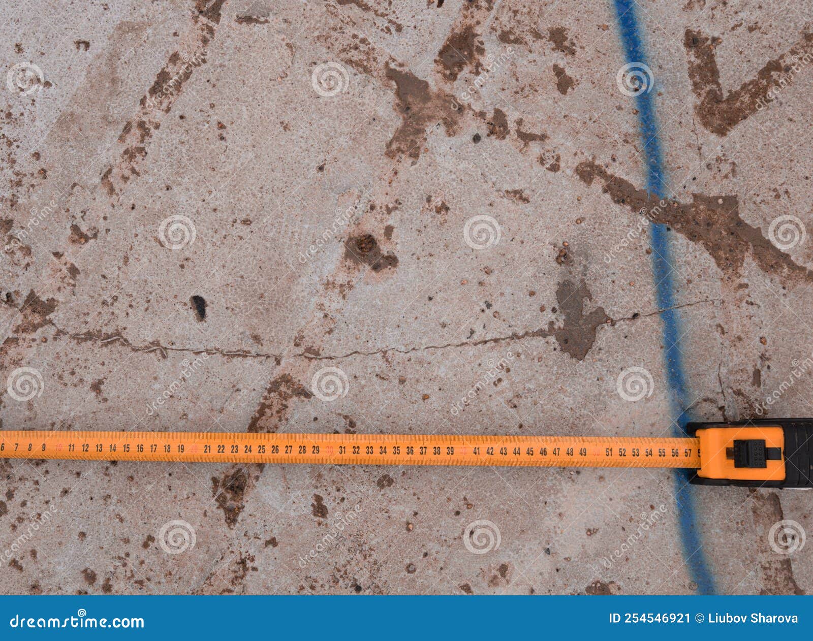 Measuring Ruler on a Concrete Wall Texture Stock Image - Image of ...