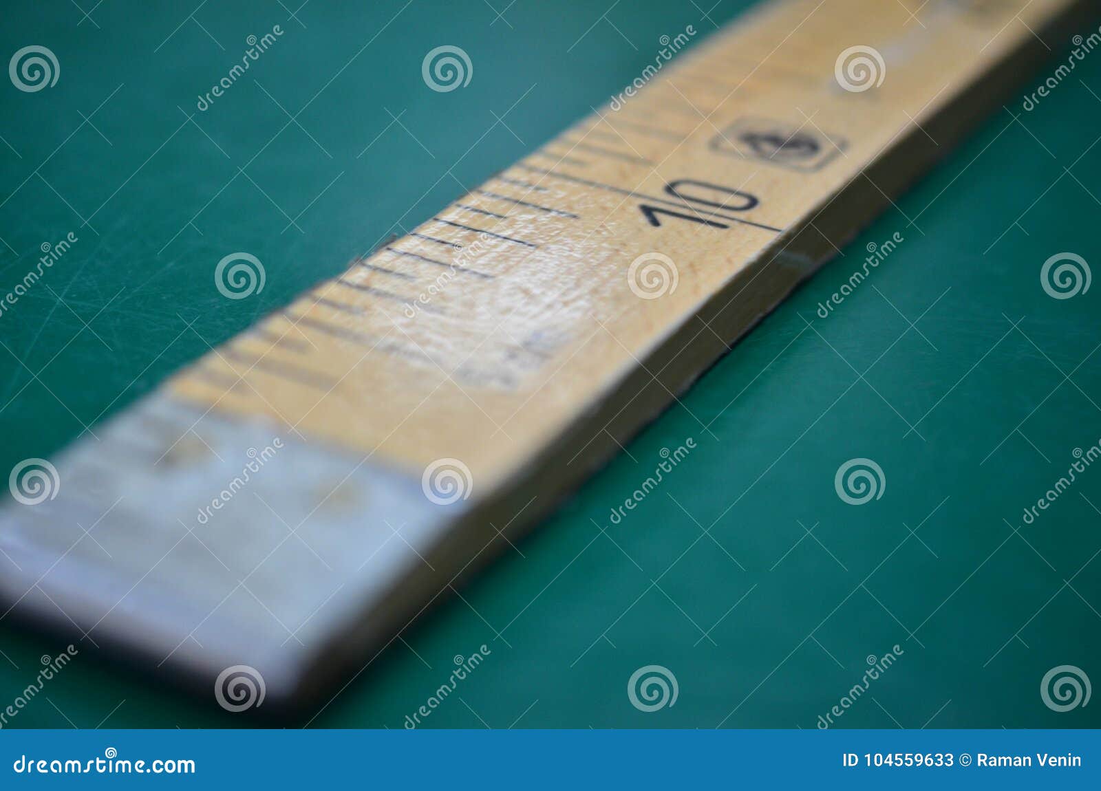 Measuring Ruler for Cutting Materials. Stock Image - Image of garment ...