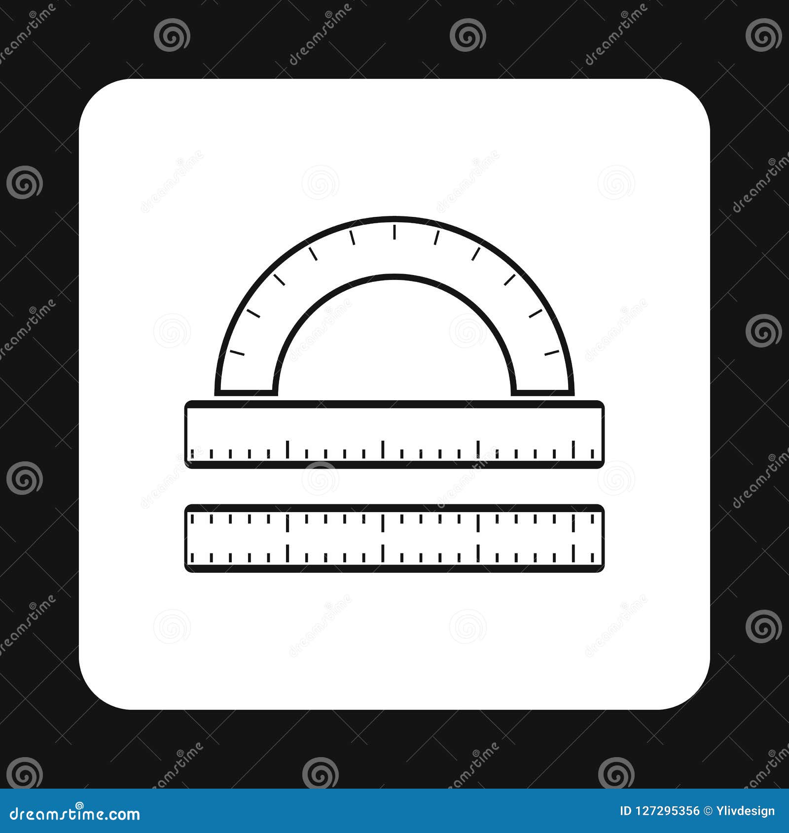 Measuring Ruler Icon, Simple Style Stock Illustration - Illustration of ...