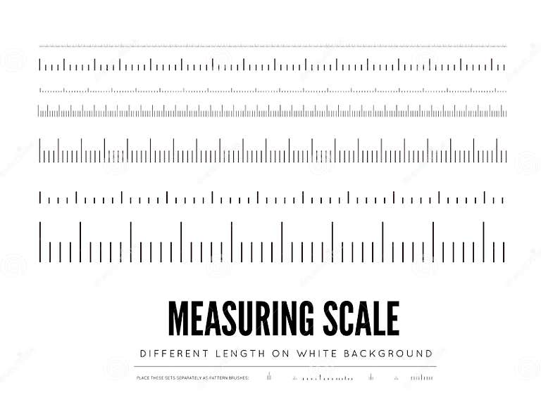 Measuring Rulers of Different Scale, Length and Shape. Vector Elements ...