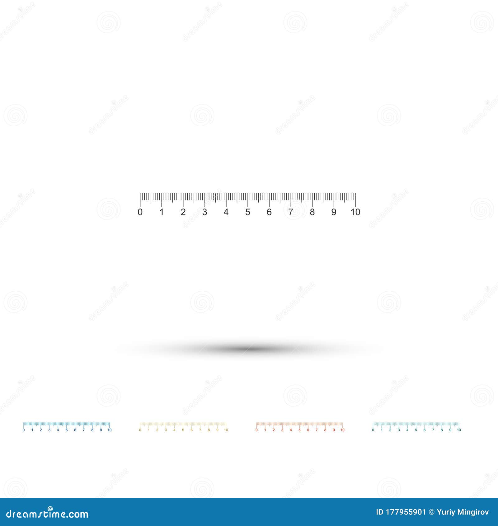 Measuring Scale, Markup for Rulers Icon Isolated on White Background ...