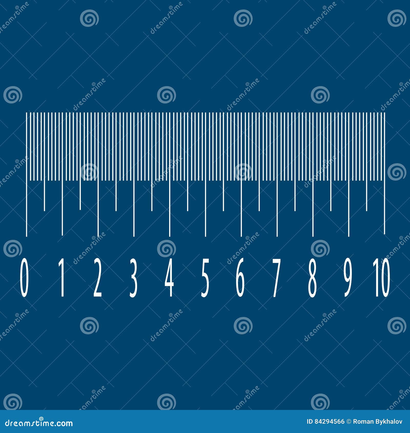 Measuring Scale with Numbers Stock Vector - Illustration of black ...