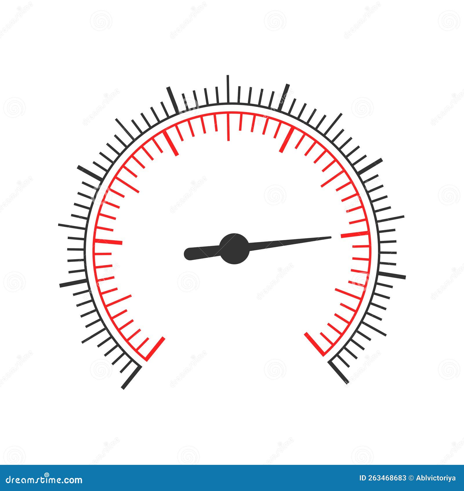 Measuring Scale with Two Roaund Charts and Arrow. Template of Pressure ...