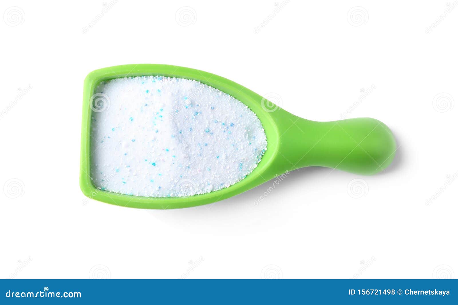 Measuring Scoop with Laundry Powder Isolated on White Stock Photo ...