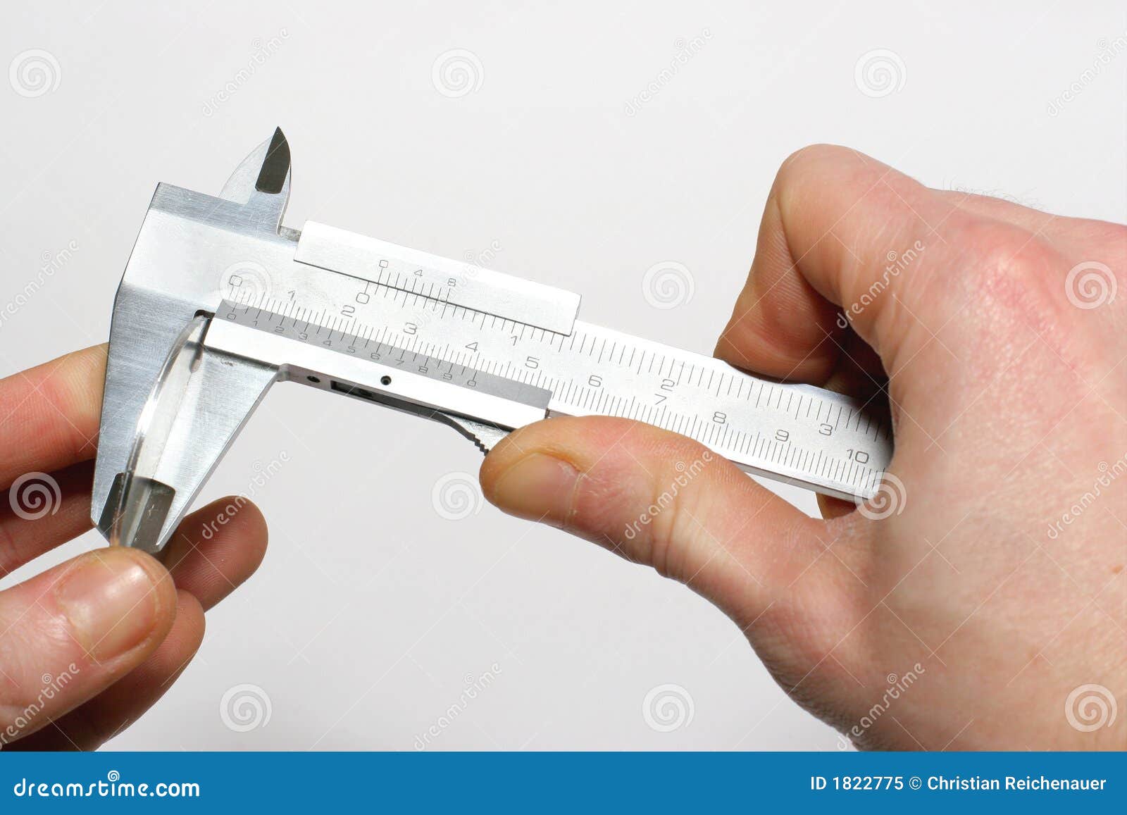 Measuring with a Sliding Caliper Stock Image - Image of caliper ...
