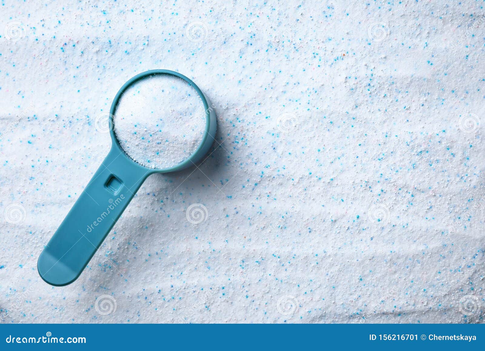 Measuring Spoon with Laundry Powder, Top View Stock Image - Image of ...