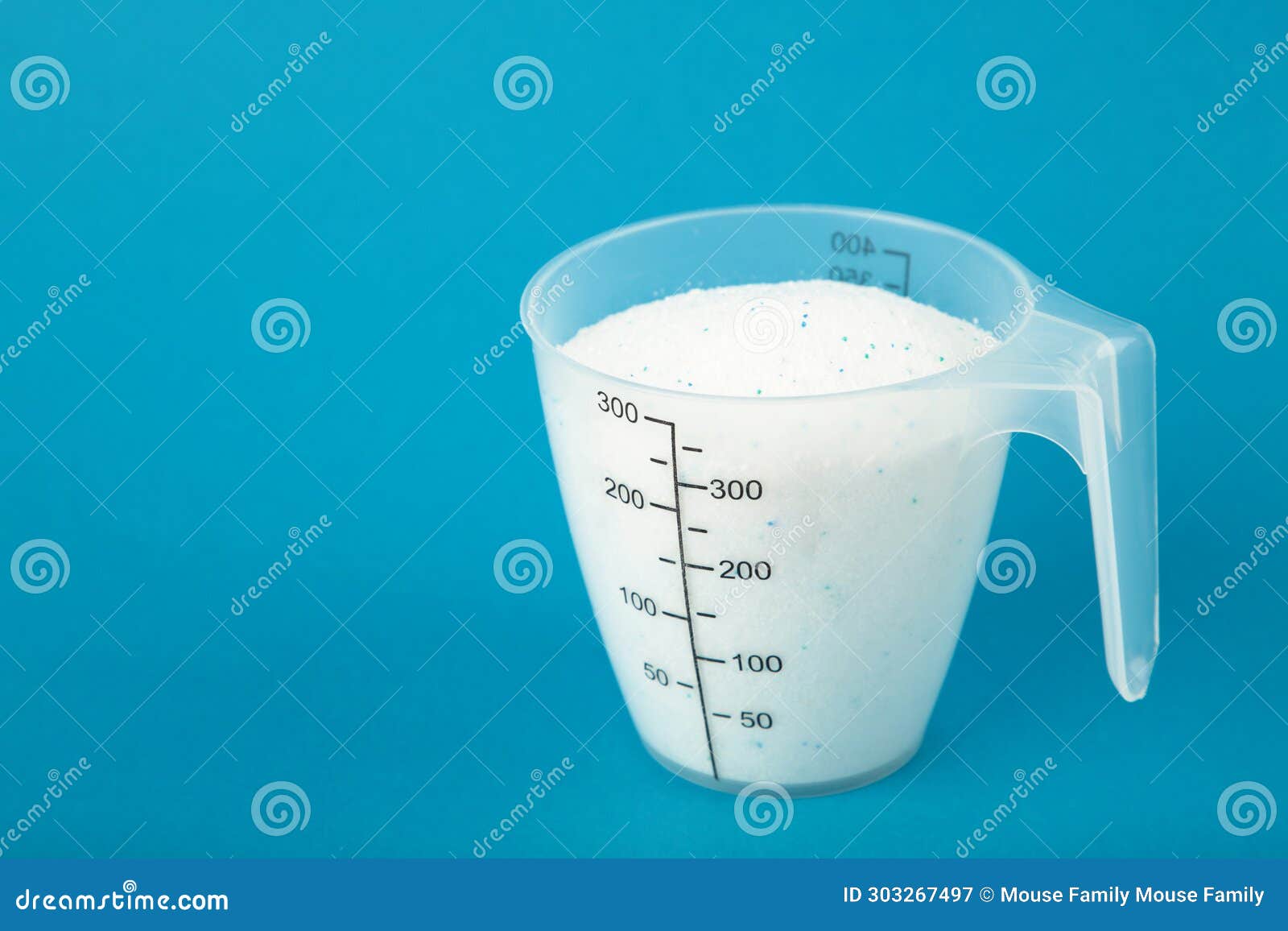 Measuring Spoon with Washing Powder on Blue Background Stock Image ...
