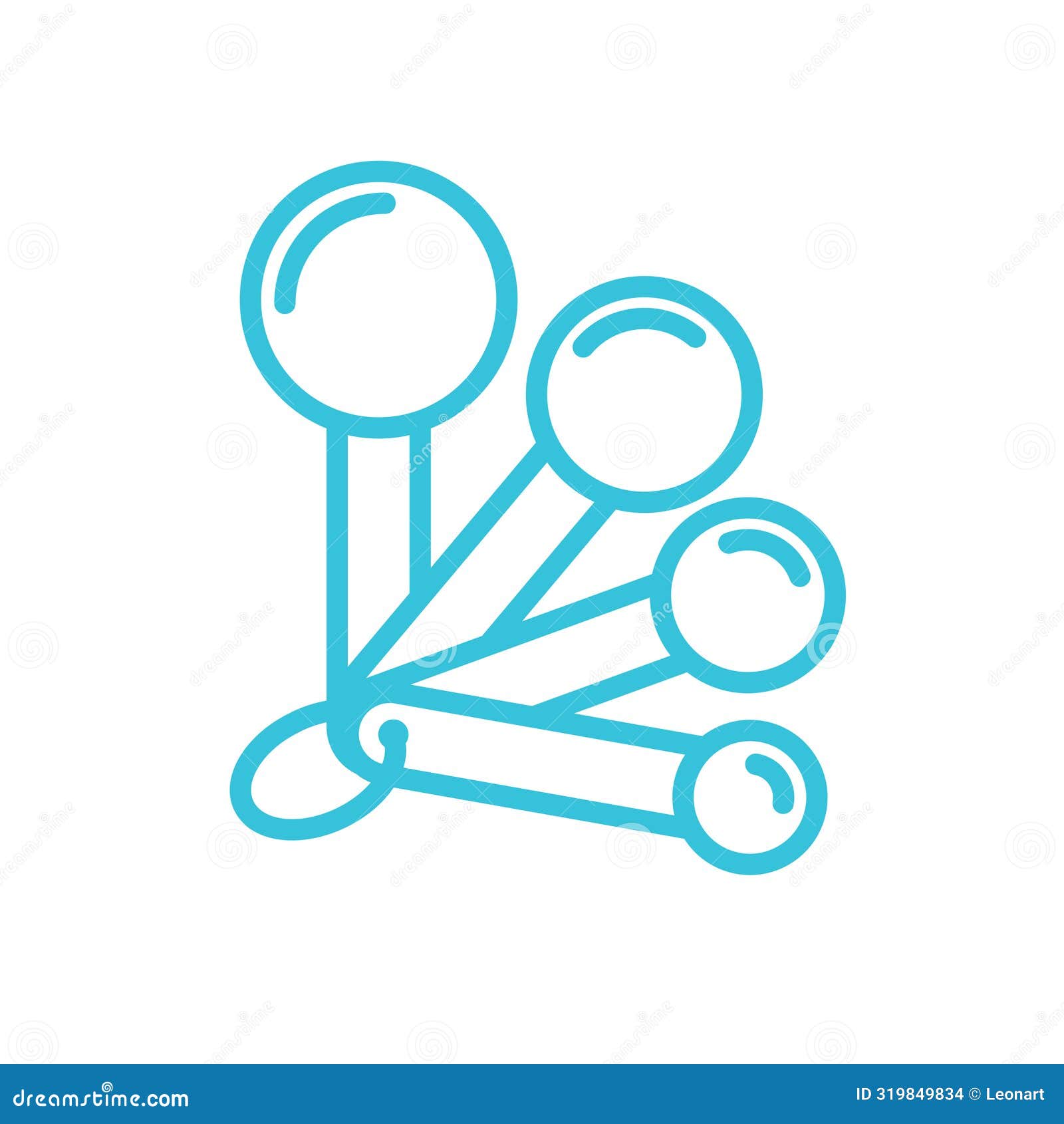 Measuring Spoons Icon Vector From Coffee Shop Concept. Thin Line ...