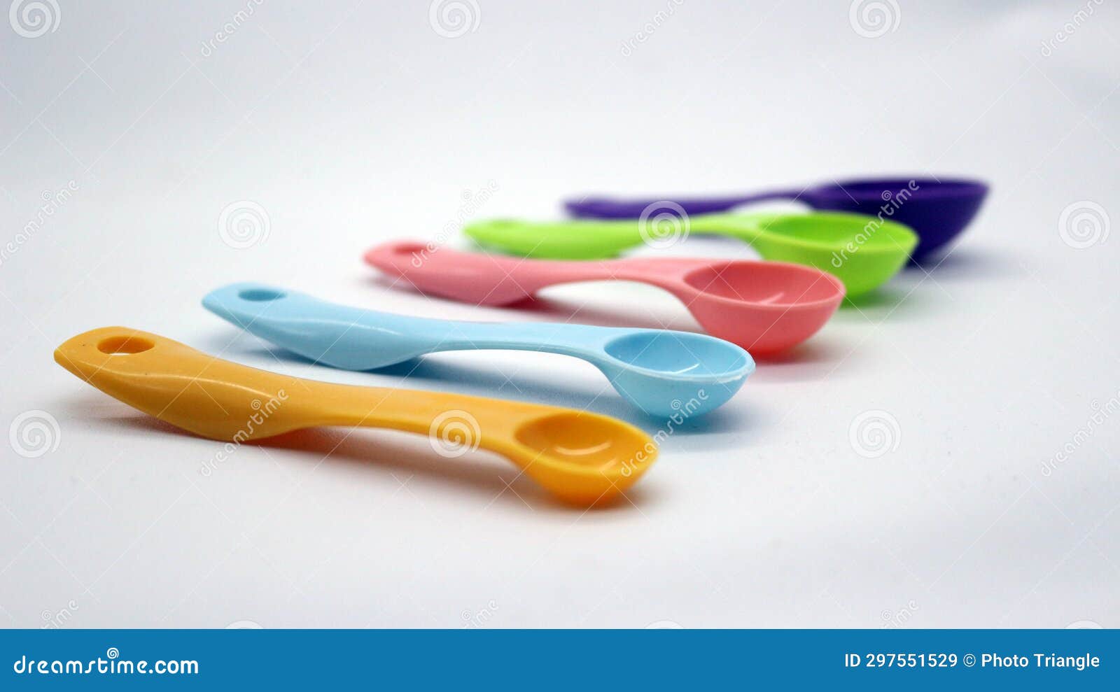 Measuring Spoons in Various Colors Stock Image - Image of household ...