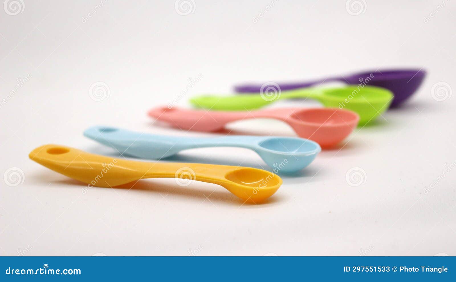 Measuring Spoons in Various Colors Stock Image - Image of food, colors ...