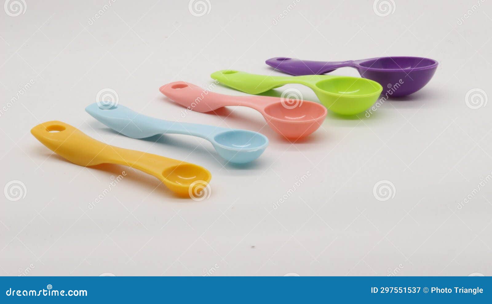 Measuring Spoons in Various Colors Stock Image - Image of macro ...