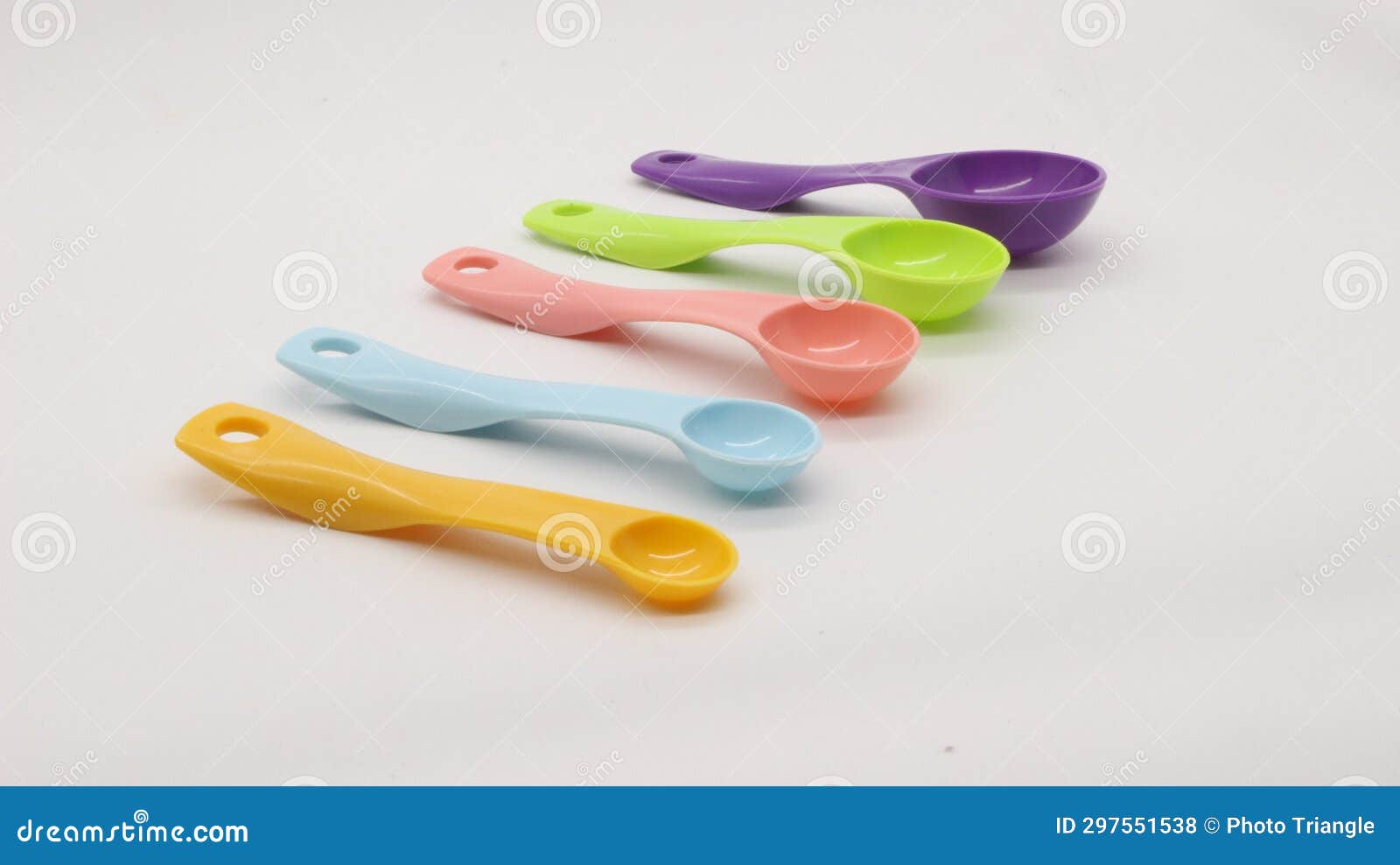 Measuring Spoons in Various Colors Stock Photo - Image of measuring ...