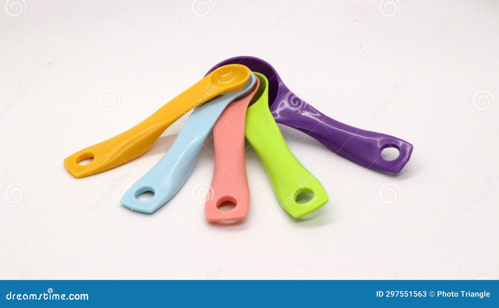 Measuring Spoons in Various Colors Stock Image - Image of object ...