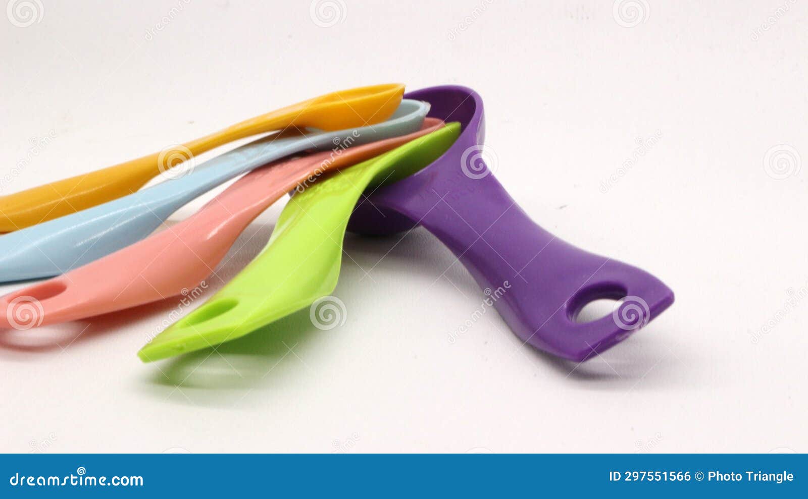Measuring Spoons in Various Colors Stock Photo - Image of household ...