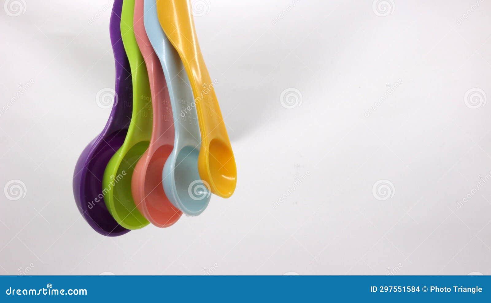 Measuring Spoons in Various Colors Stock Photo - Image of colourful ...