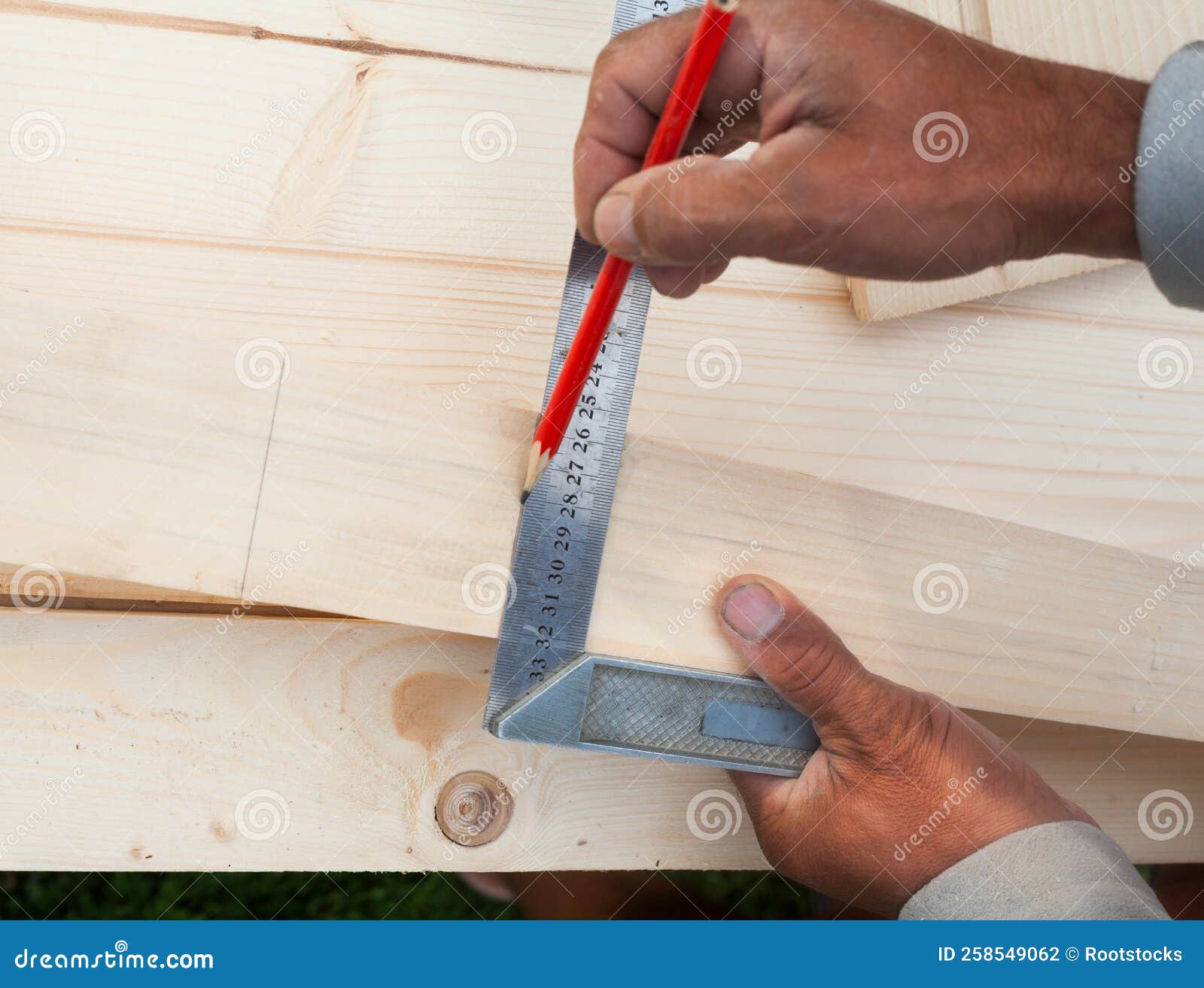Measuring with a square stock photo. Image of centimeter - 258549062