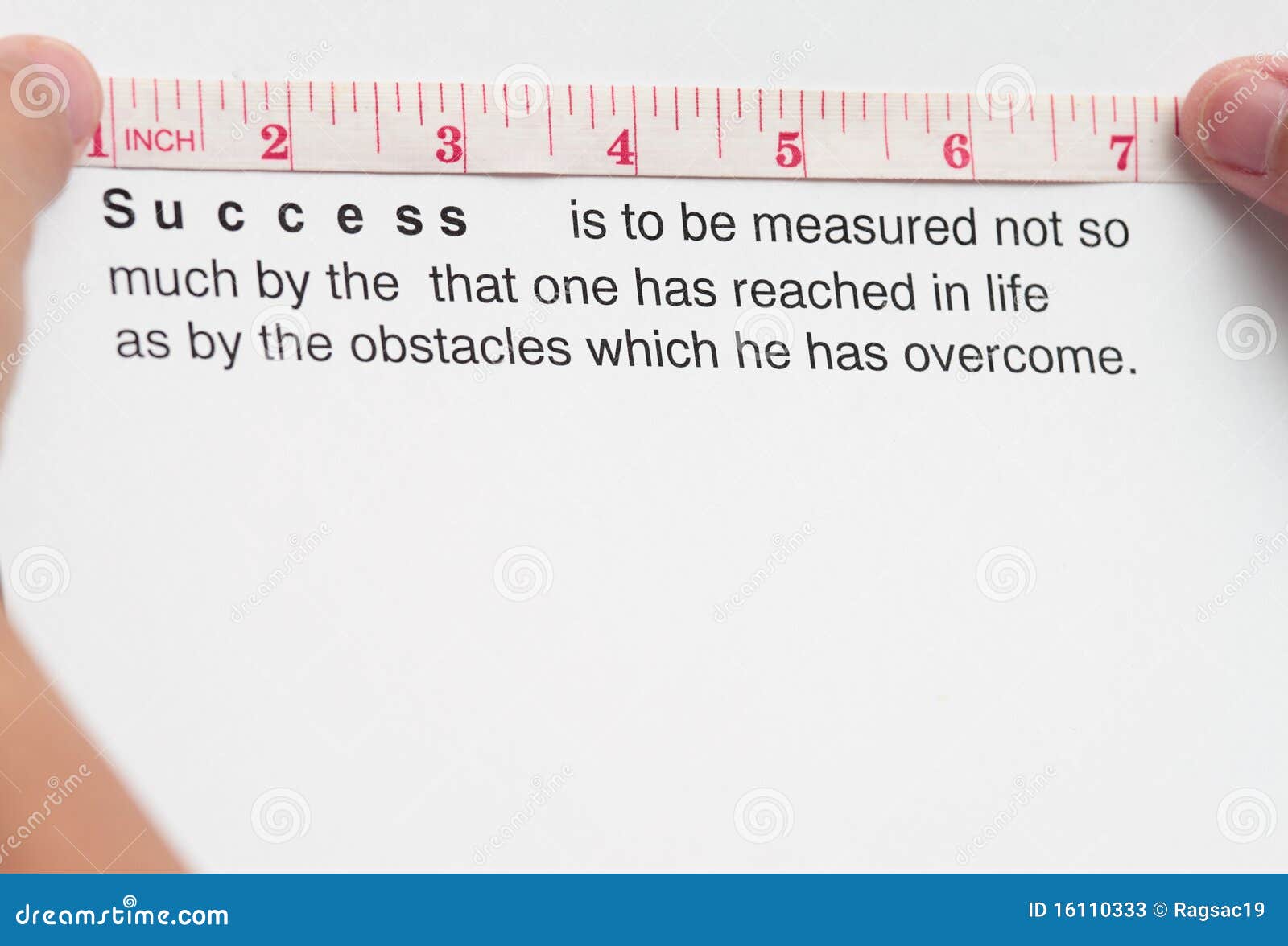 Measuring success stock image. Image of hand, successful - 16110333