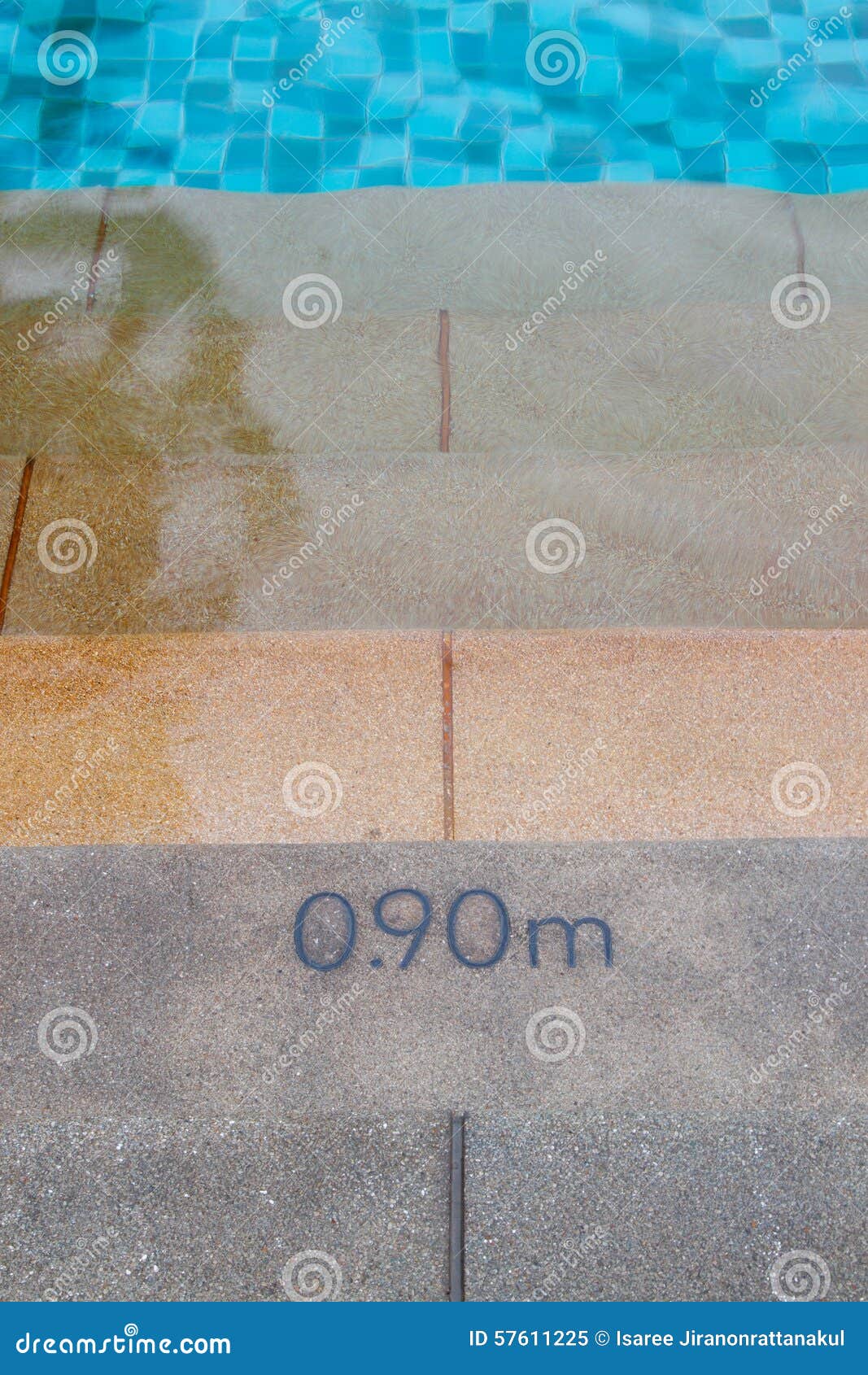 Measuring of swimming pool stock image. Image of nine - 57611225