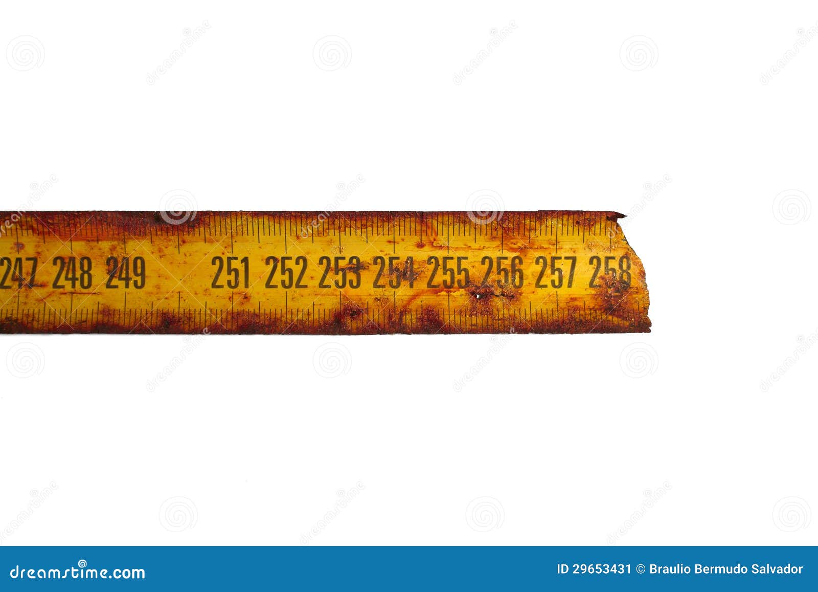 Measuring tape stock image. Image of broken, rusty, numbers - 29653431