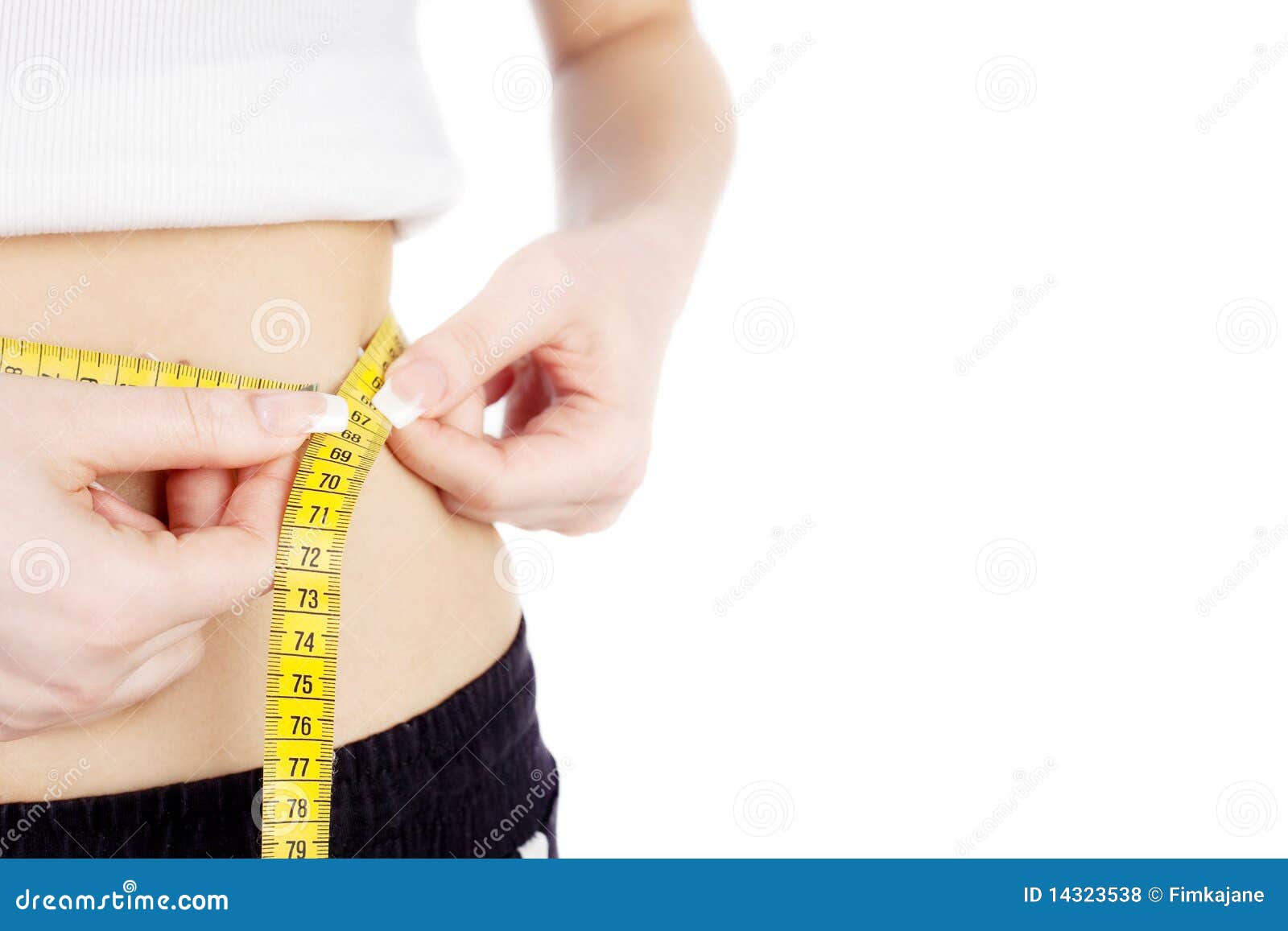 Measuring Tape Around a Waist Stock Photo - Image of waist, beautiful ...