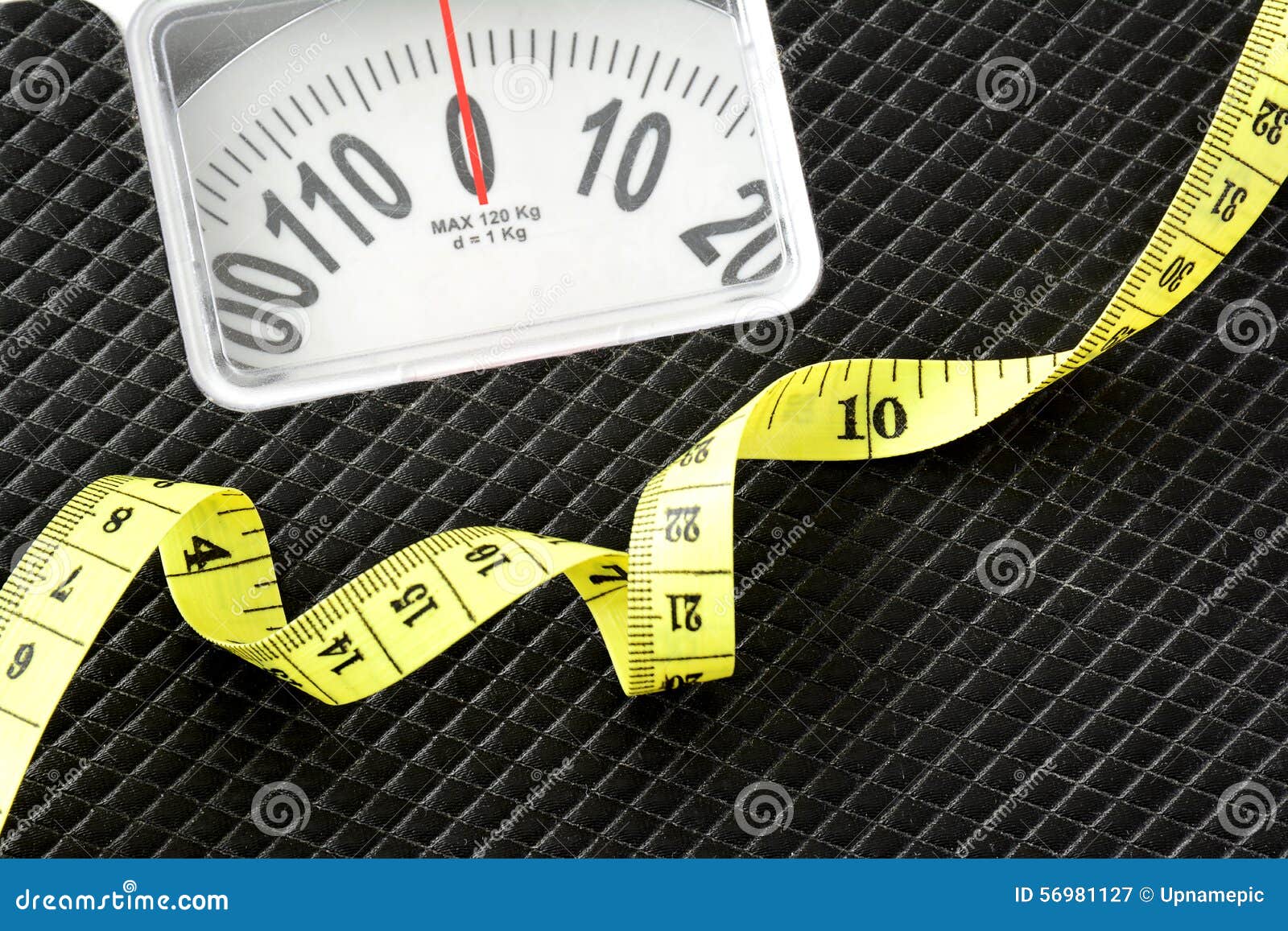 Measuring Tape on Black Weight Scale. Stock Image - Image of mass ...