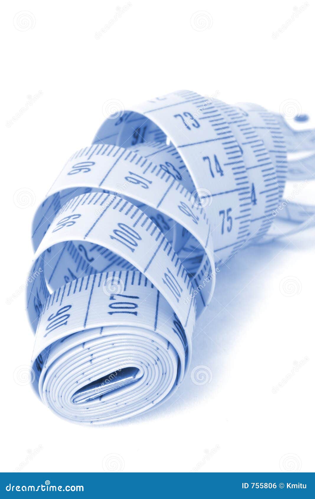 Measuring tape in blue stock photo. Image of inch, accessories - 755806