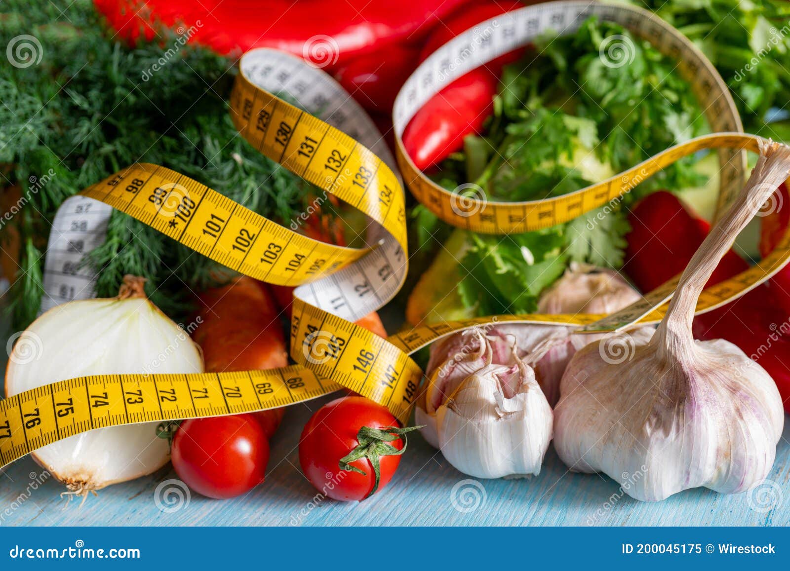 Measuring Tape for Measuring the Circumference on Vegetables Stock ...
