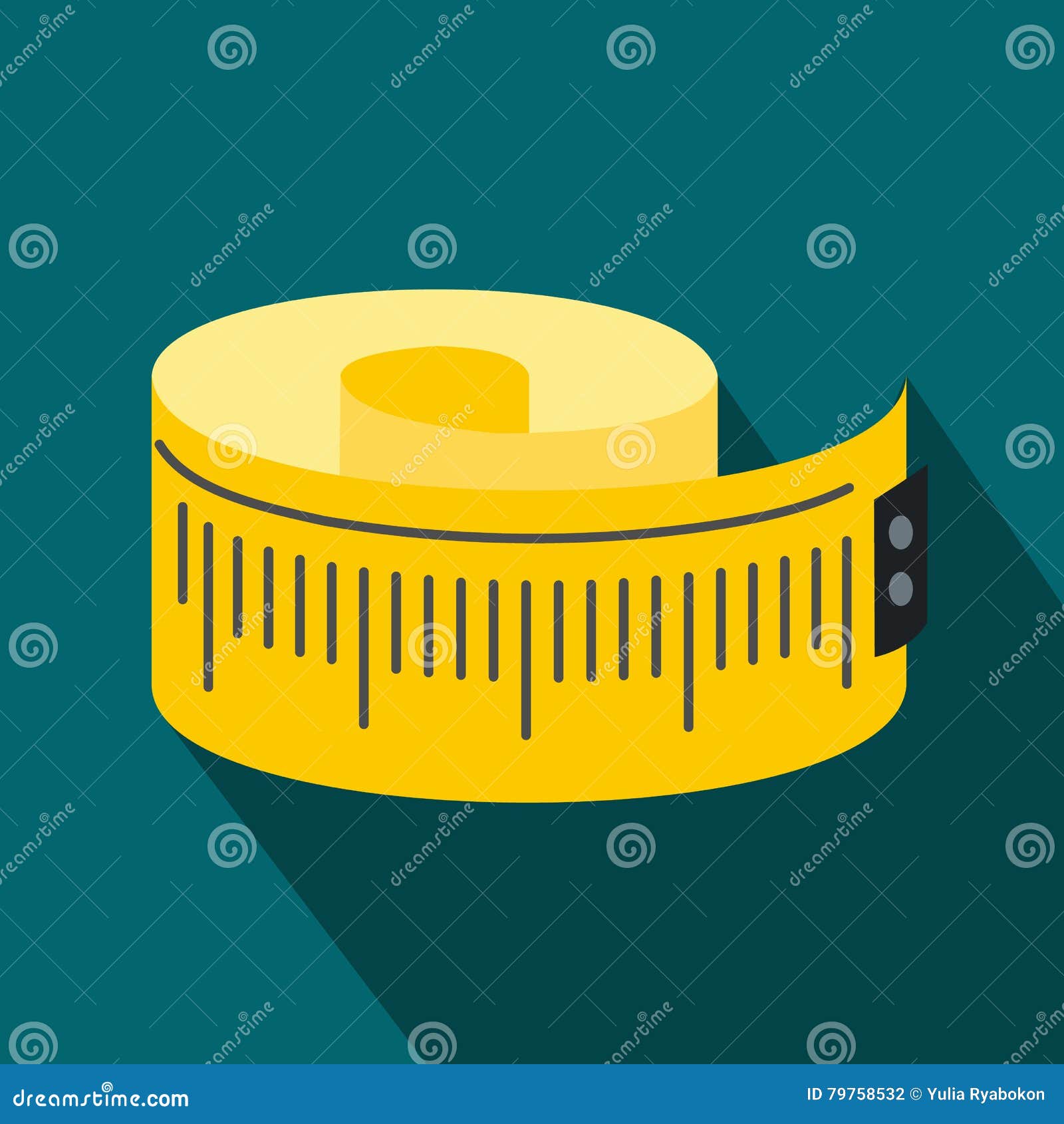 Measuring tape flat icon stock vector. Illustration of centimeter ...