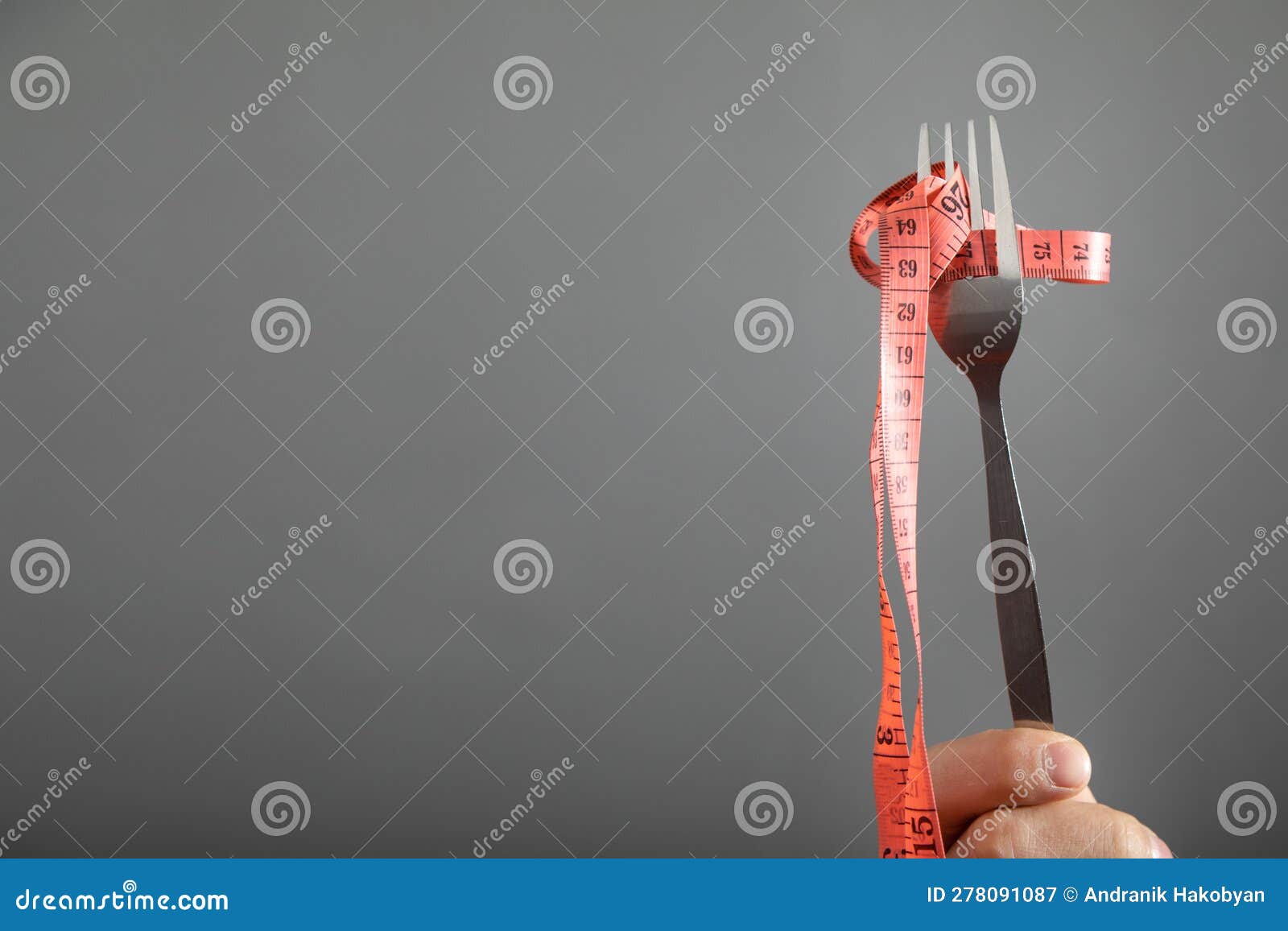 Measuring Tape with Fork. Diet Stock Image - Image of slim, centimeters ...