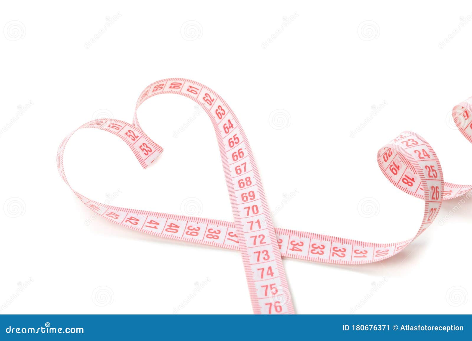 Measuring Tape in the Form of Heart Isolated on Background Stock Image ...