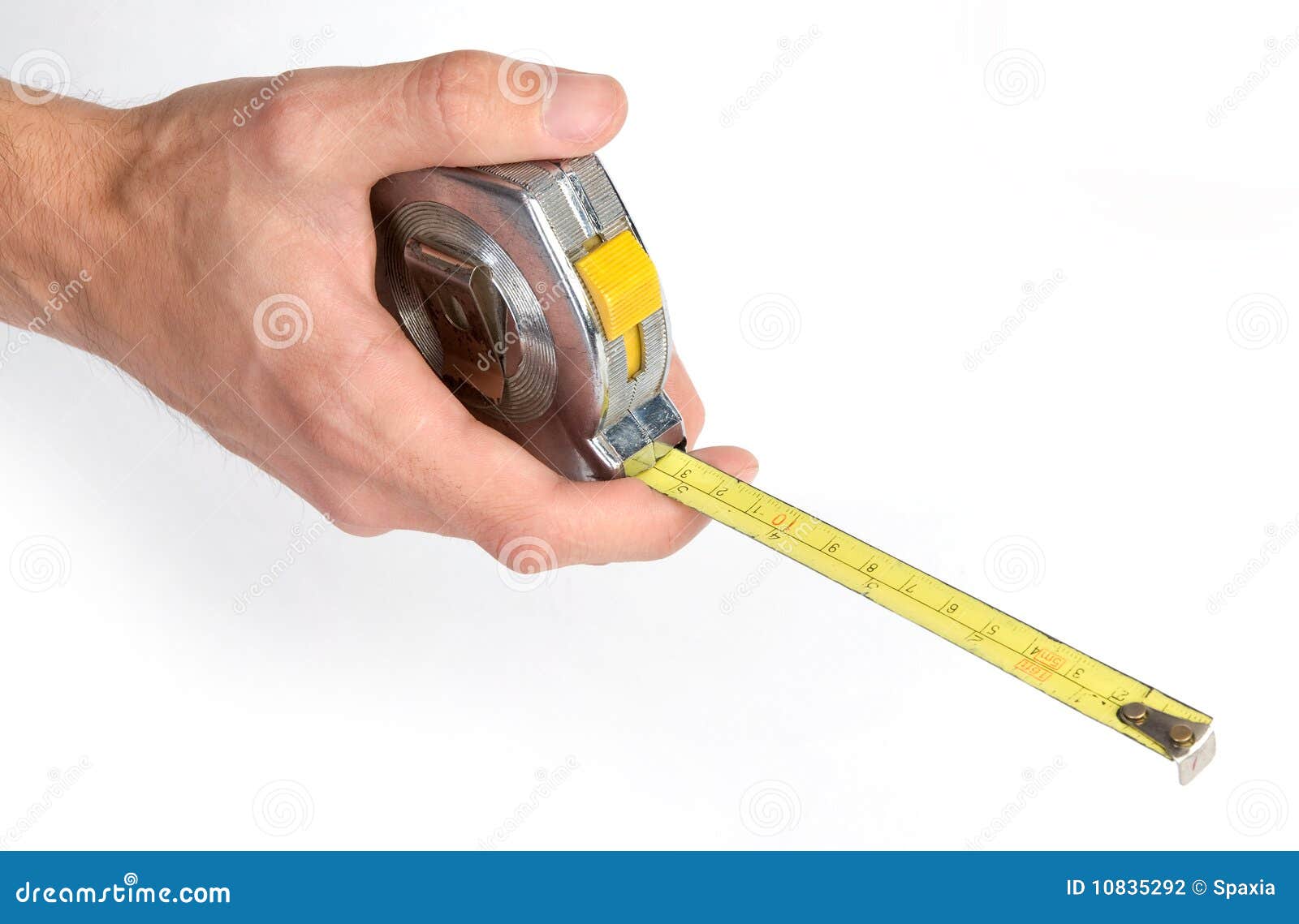 Measuring tape in hand stock photo. Image of tapeline - 10835292