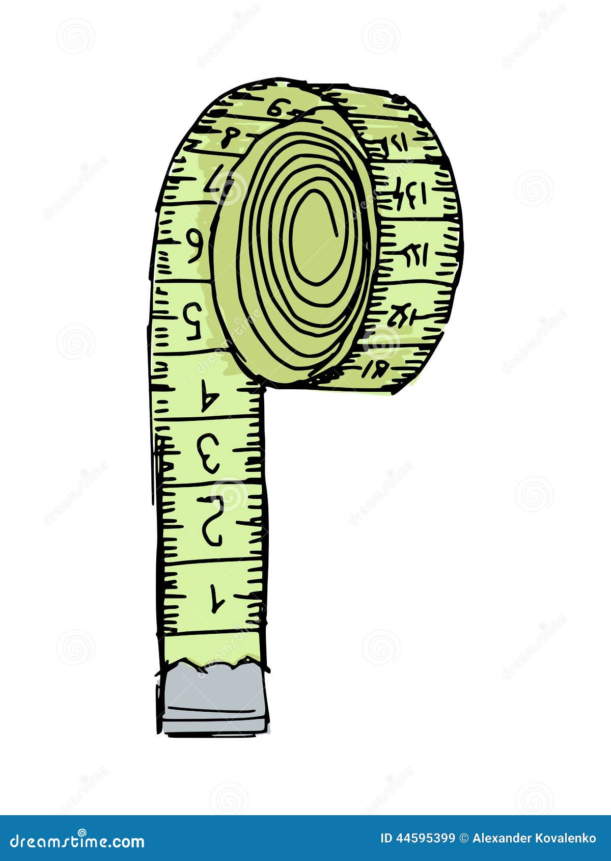 Measuring tape stock vector. Illustration of isolated - 44595399