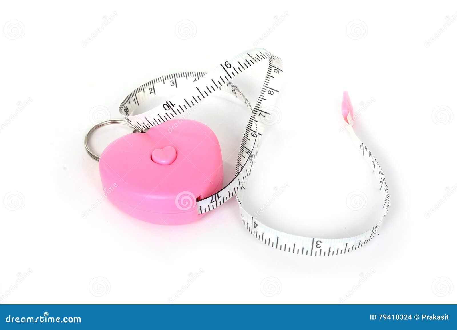 Measuring Tape in Heart Roll Stock Photo - Image of distance, number ...