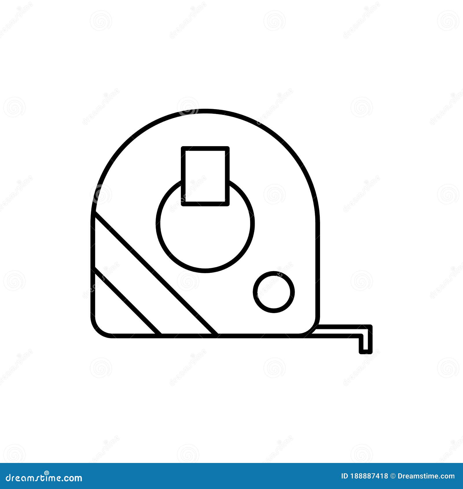 Measuring Tape Icon. Simple Line, Outline Vector Elements of ...