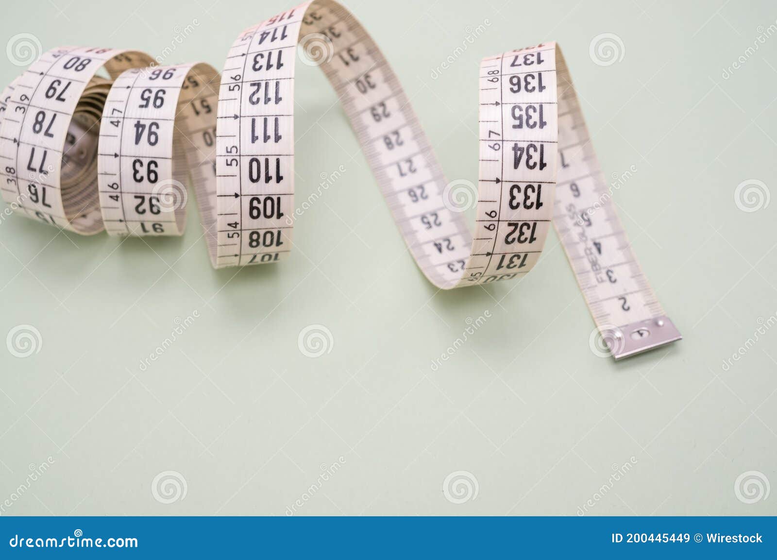 Measuring Tape Isolated on Smooth Grey Background Stock Image - Image ...