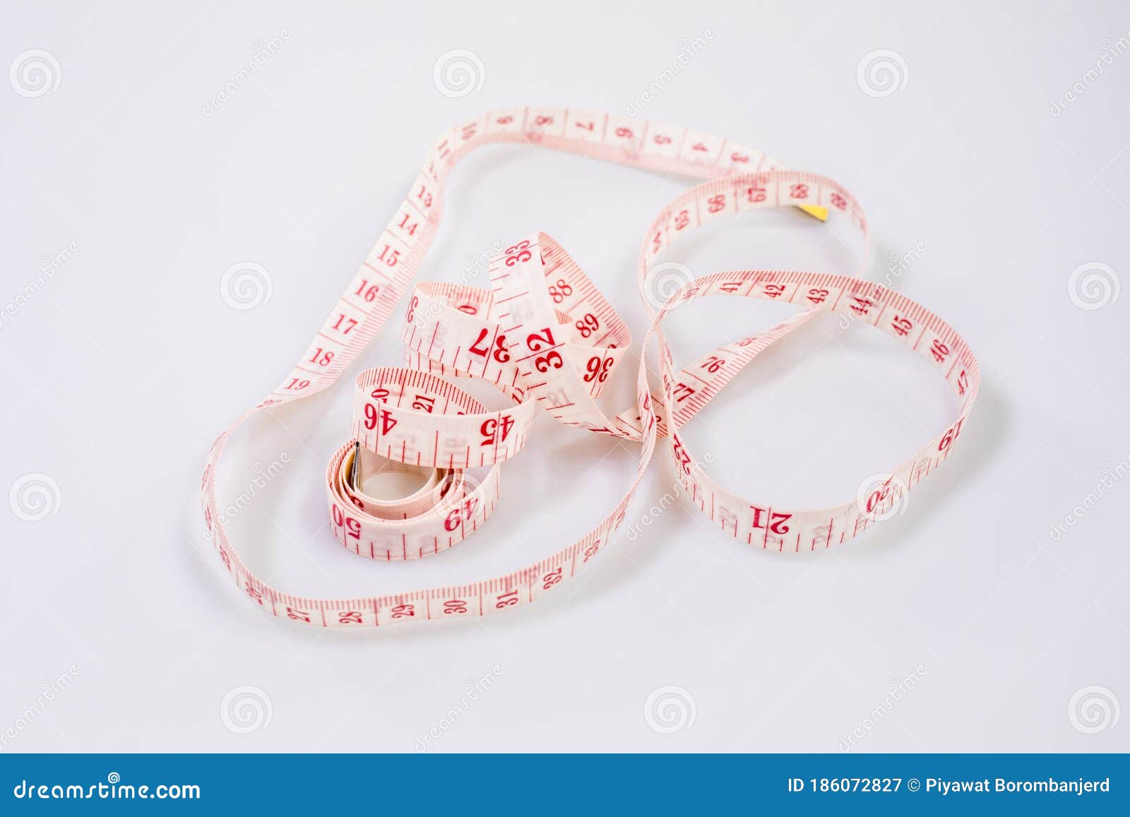 Measuring Tape on White Background Stock Image - Image of tape ...