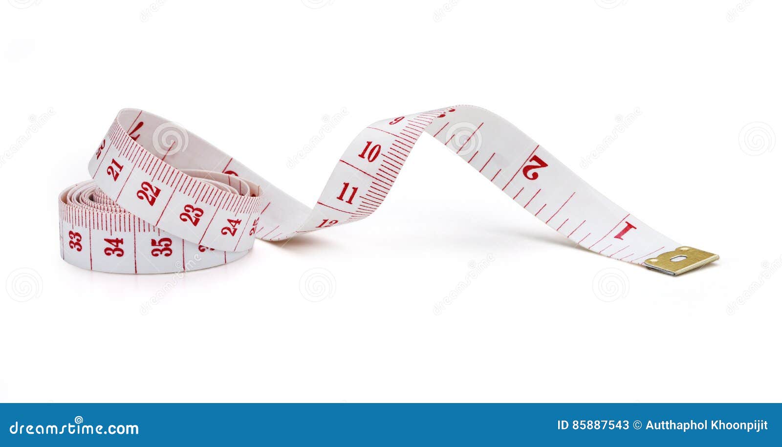 Measuring Tape Set On White Background. Gren White Blue Measuring Tape ...
