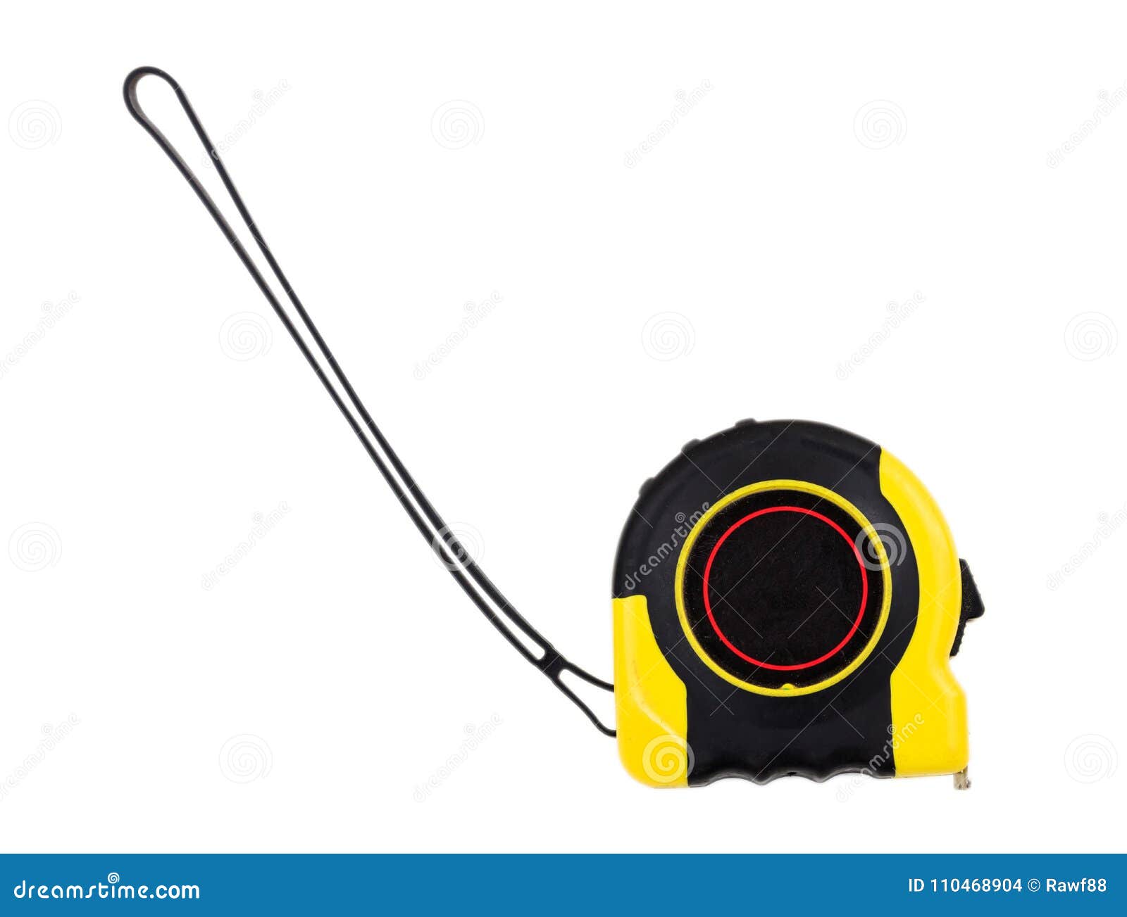 Measuring Tape Isolated on White Background, Top View Stock Photo ...