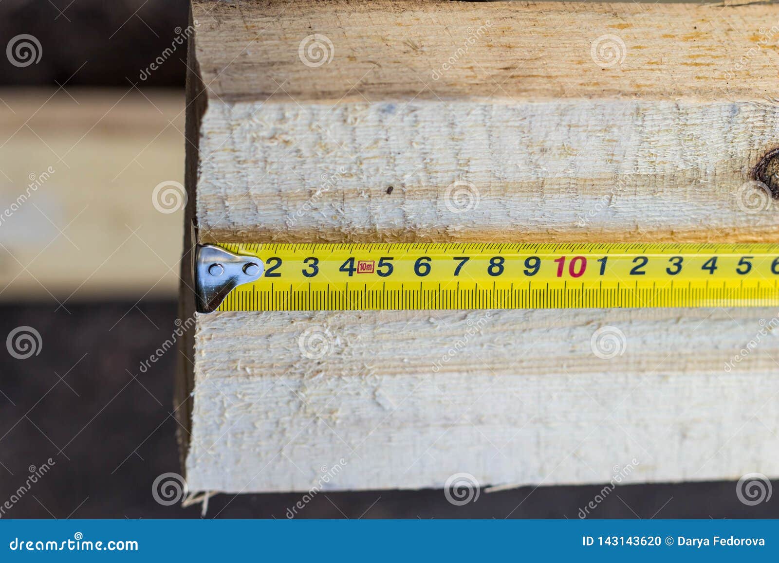 Measuring Tape Measure on the Long Board Stock Photo - Image of timber ...