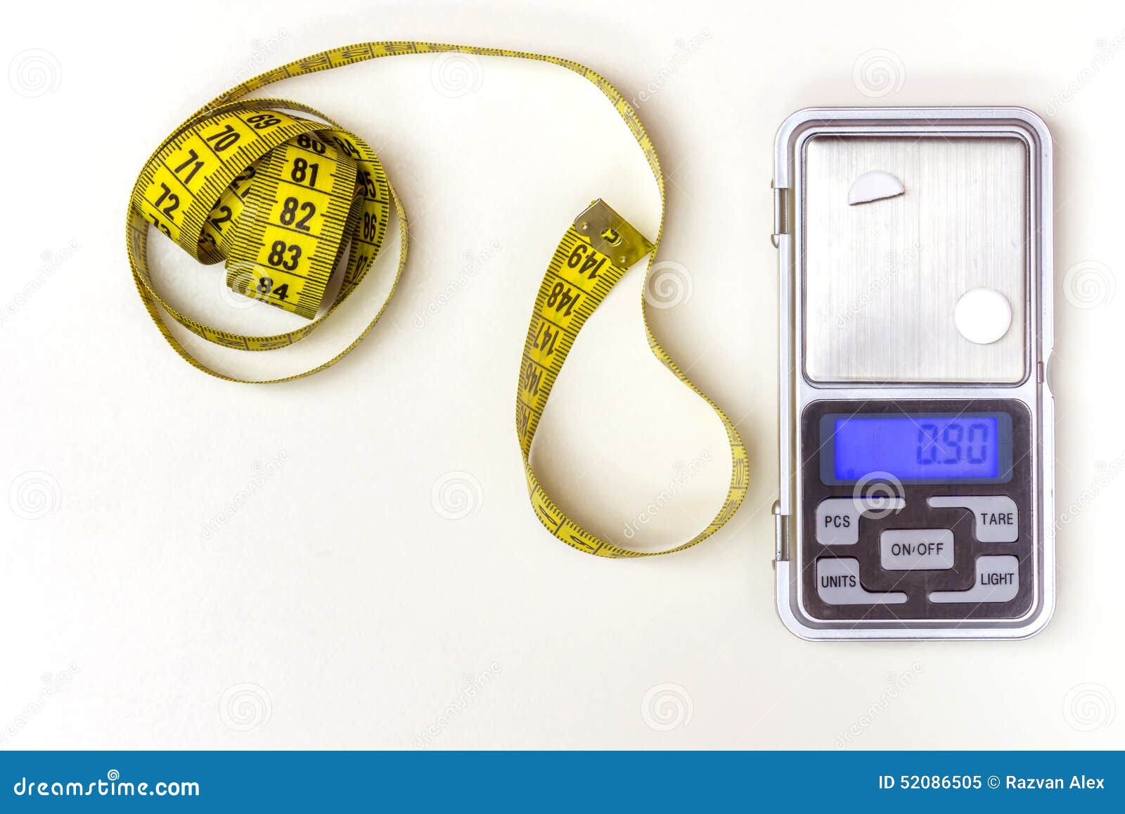 Measuring Tape and Medicine Scale Stock Image - Image of body, health ...